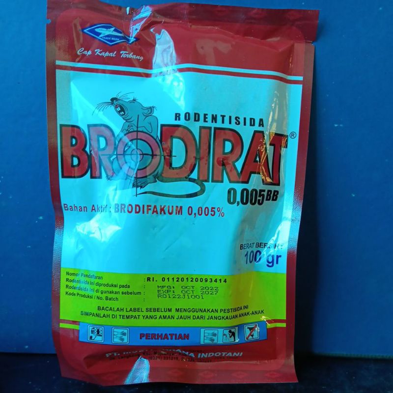 Jual pengendali hama Tikus RODENTISIDA BRODIRAT ISI 100 GRAM | Shopee ...