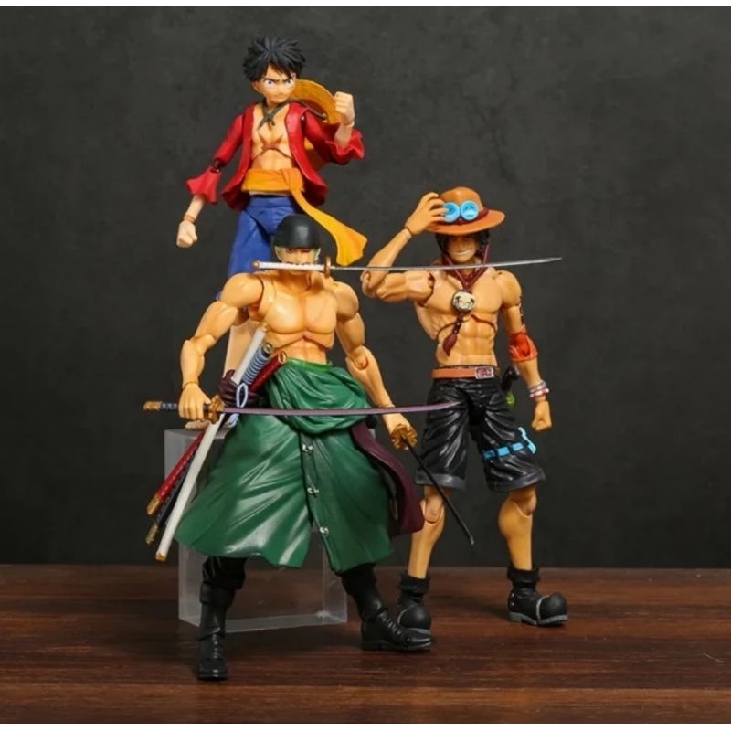 Jual SHF FIGURE ONE PIECE RORONOA ZORO LUFFY ACE VARIABLE ACTION HEROES ...