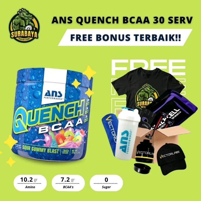 Jual ANS performance quench BCAA 30 serving suplemen fitness recovery ...