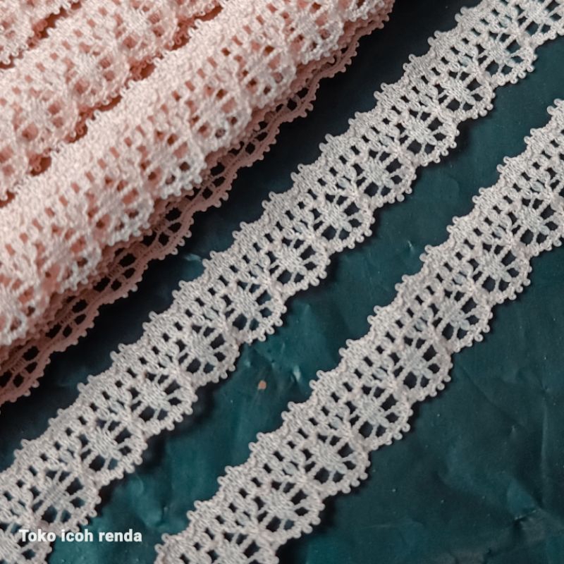 Jual Renda Stretch 1-1.5cm varian warna motif cantik (Per50cm) | Shopee ...