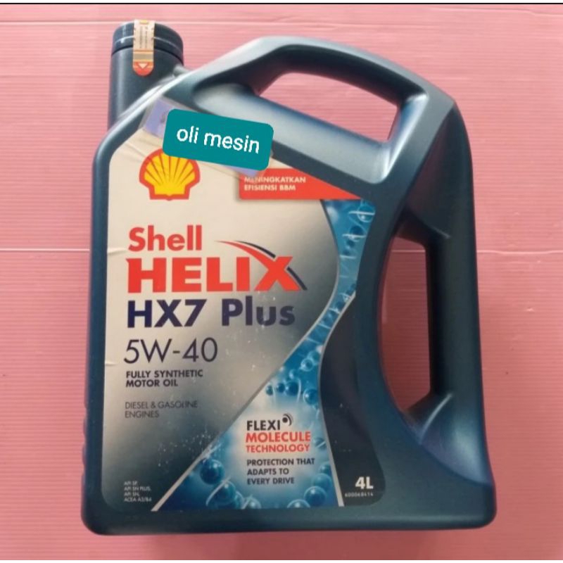 Jual Oli mesin shell Helix HX7 Sae 5w-40 Full syntetic oil 4 Liter ...