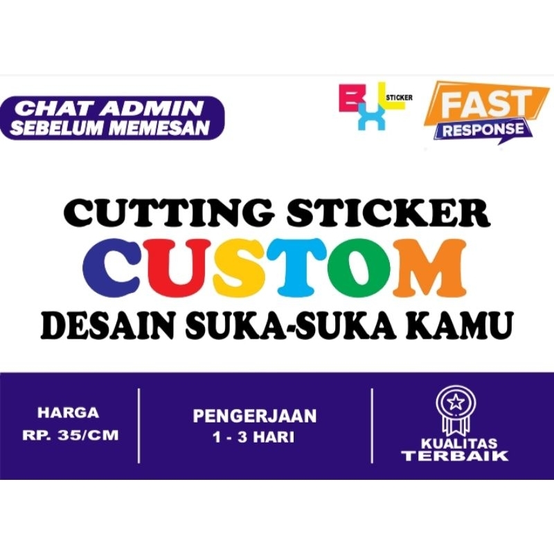 Jual Cutting Sticker Custom Murah Cepat Dan 100% Sesuai | Shopee Indonesia