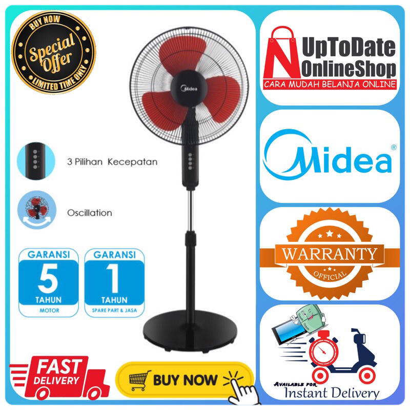 Jual KIPAS ANGIN MIDEA STAND FAN FS40-10N FS40 10N SUPER LOW WATT MIDEA KIPAS ANGIN | Shopee ...