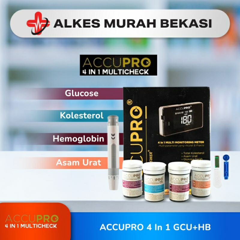 Jual ALAT AccuPro GCUHB 4in1 / AccuPro cek gula 4in1 / AccuPro 4in1 ...