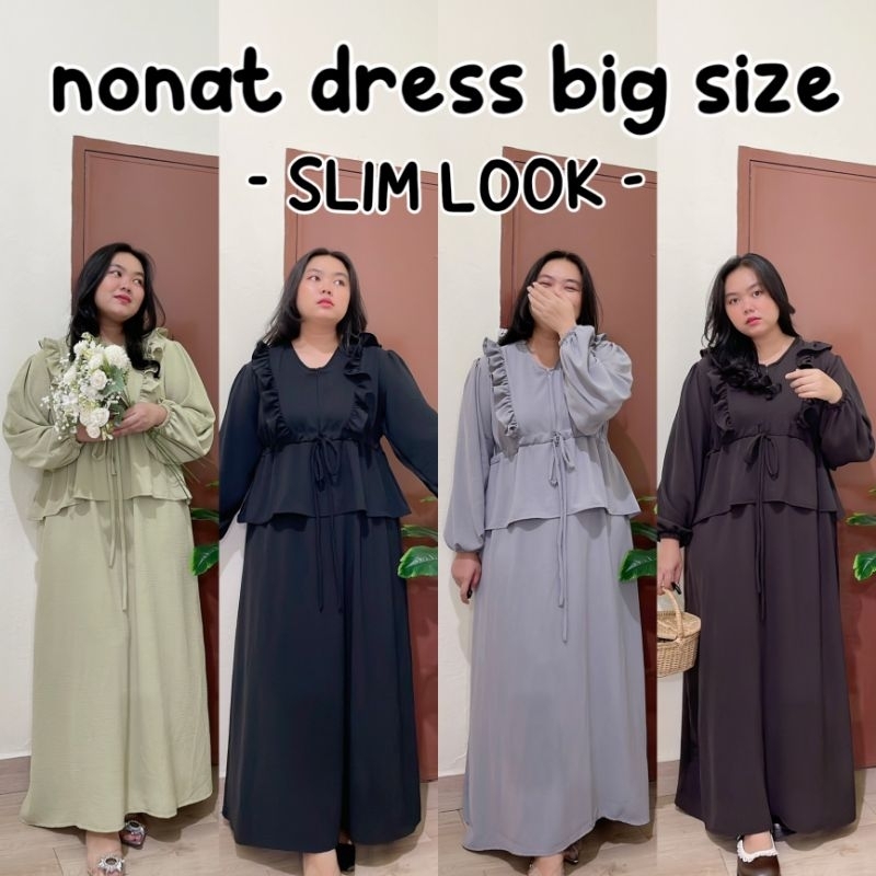Jual NONAT DRESS SERUT JUMBO BIG SIZE OVERSIZE | Shopee Indonesia
