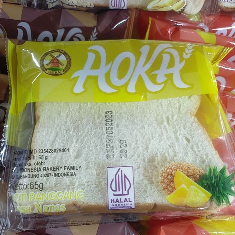 Jual AOKA ROTI PANGGANG ALL VARIANT RASA 65 GR | Shopee Indonesia