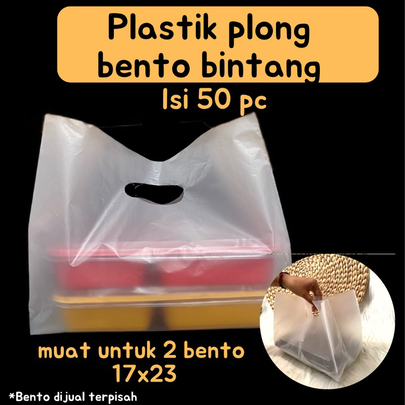 Jual [ISI 50 pc] Plastik bento kantong plastik bento 26x30 hd plastik ...
