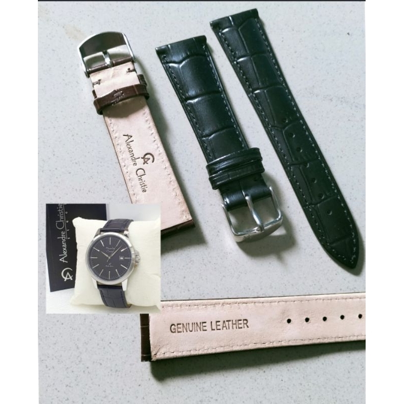 Jual Strap tali Kulit Alexander Christie motif Croco model melembung ...