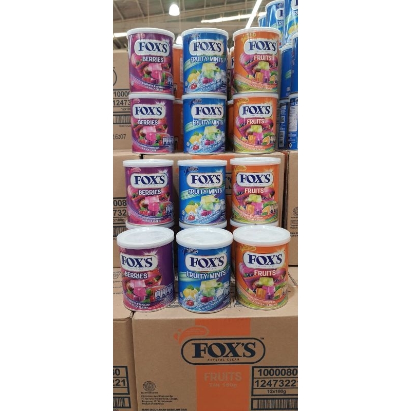 Jual Permen FOXS kaleng 180gr l permen fox Tin Crystal Clear Candy ...