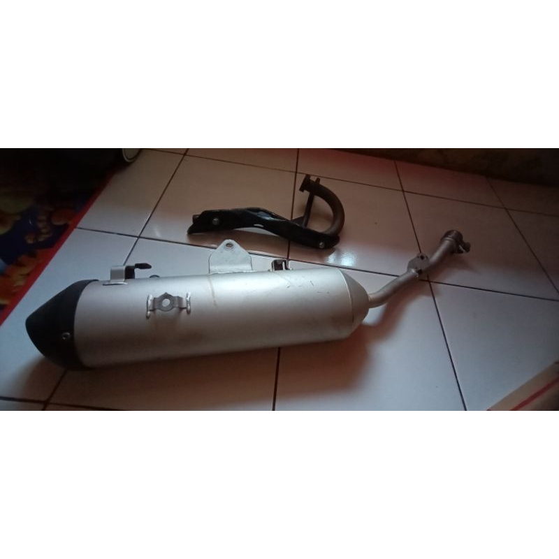 Jual Knalpot original copotan standar KLX & Dtracker new bawaan ori ...