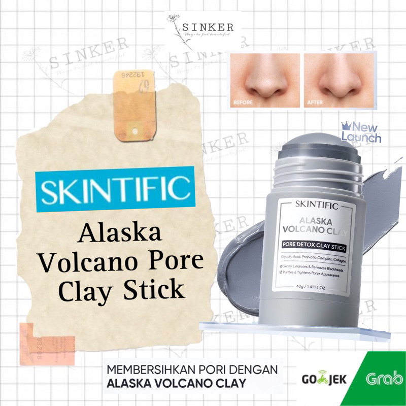 Jual SKINTIFIC Alaska Volcano Pore Detox Clay Mask Stick 40g | Shopee ...
