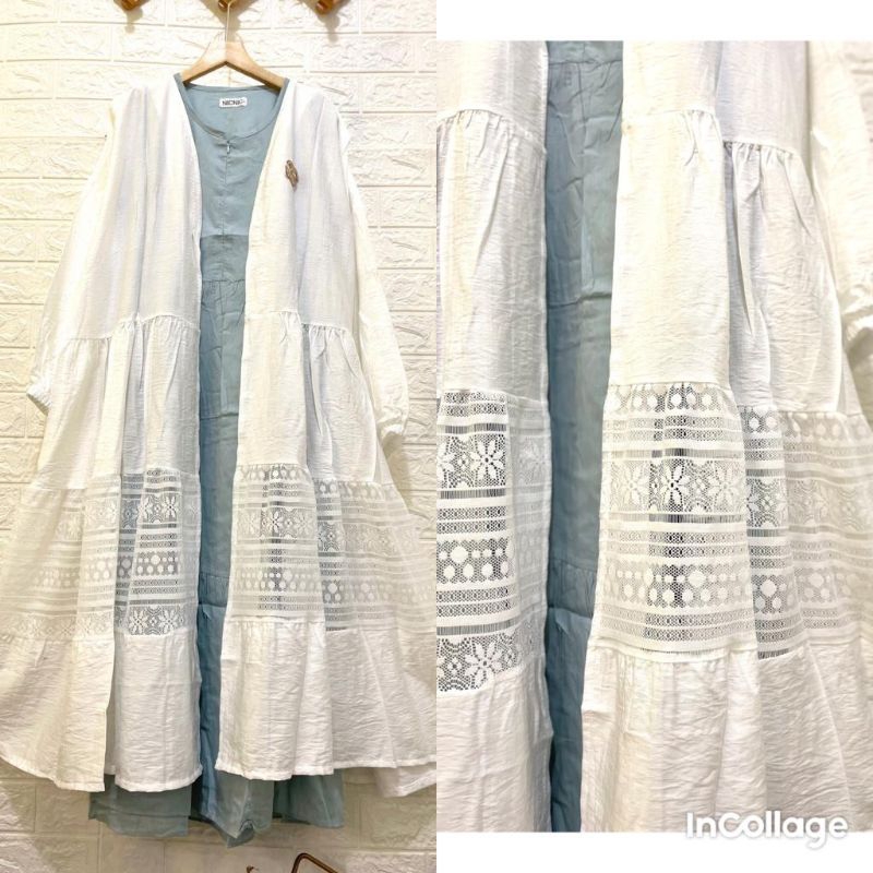 Jual CARDIGAN PANJANG POLOS /LONG CARDI /OUTER KOMBINASI BRUKAT TERBARU ...