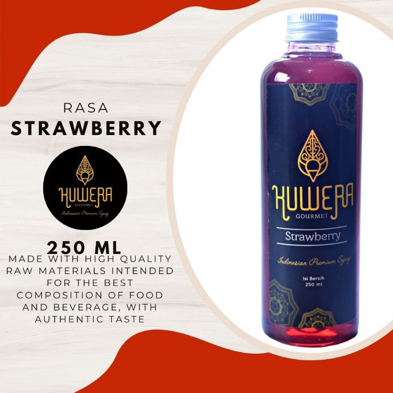 Jual Sirup Strawberry - Kuwera syrup 250 ml | Shopee Indonesia