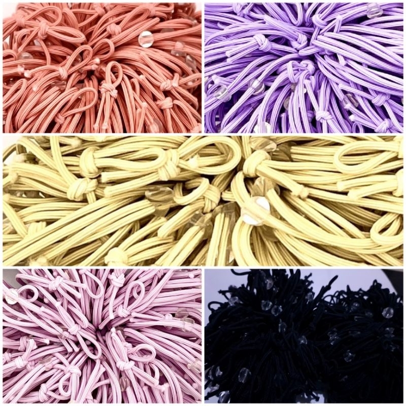 Jual 5 pcs bahan karet rambut korean style. bisa pilih warna | Shopee ...