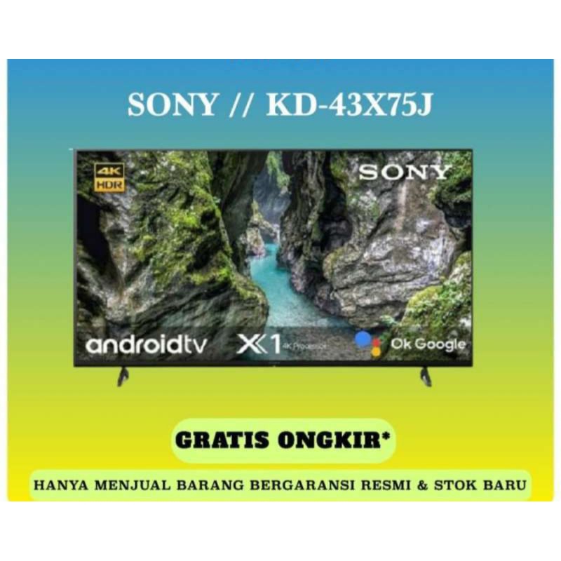 Jual Sony Led TV 43inch KD-43X75J | 43X75J Digital Smart Android TV UHD ...