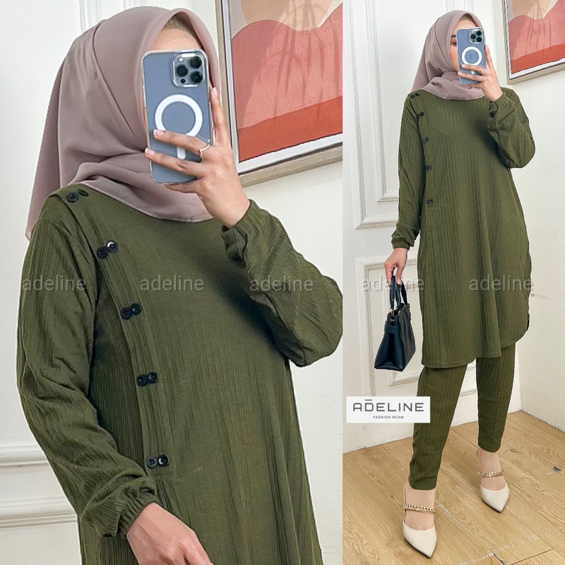 Jual AM - Teeo Set Wanita Kaos Knit Rajut Setelan One Set Wanita Knit ...