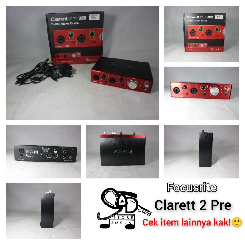 Jual FOCUSRITE CLARETT 2 PRE SOUNDCARD 2PRE SOUND CARD ADAT OPTIC scarlett | Shopee Indonesia