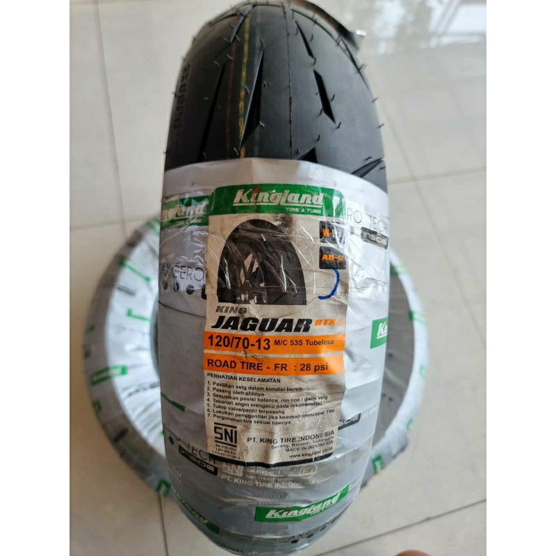Jual BAN KINGLAND KING JAGUAR RTX 5 120/70-13 M/C 53S TUBELESS | Shopee Indonesia