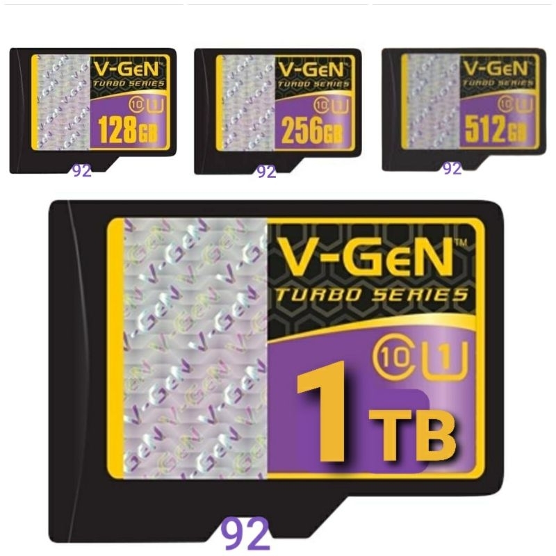 Jual Micro Sd V-Gen Memory Card 128gb 256gb 512gb 1tb Class 10 Turbo ...