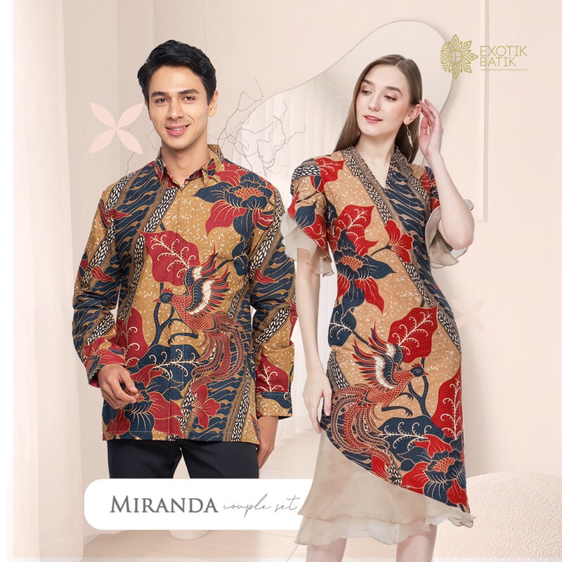 Jual Miranda Dress dan Kemeja Modern Batik Couple / batik couple ...