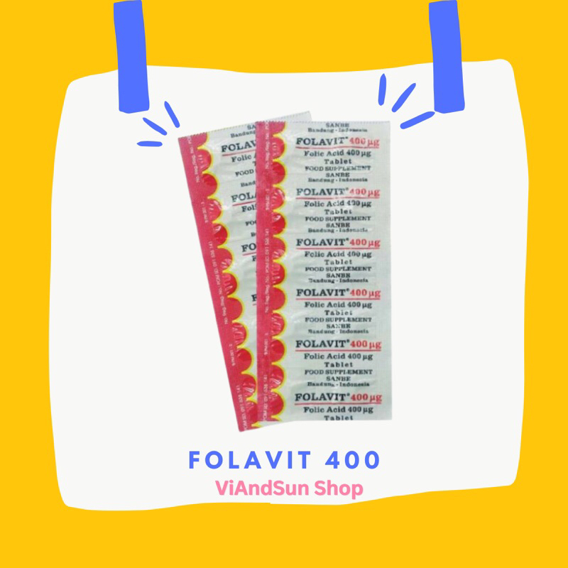 Jual Folavit 400 mcg Folic Acid - Tablet - Sanbe | Shopee Indonesia