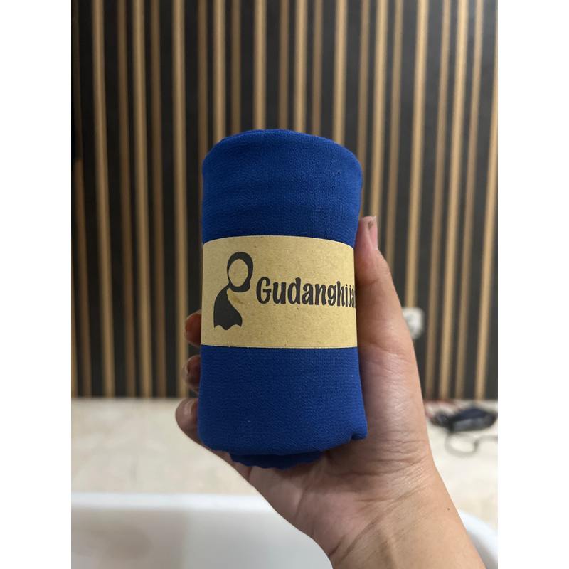 Jual Pashmina Ceruty Biru Elektrik Premium || Pashmina Biru Bca Ceruty Babydoll Premium Pashmina ...