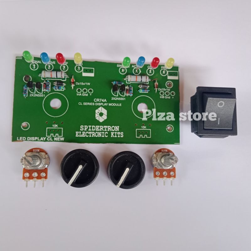 Jual Kit panel depan bok power amplifier tipe CL1000 Kit led depan ...