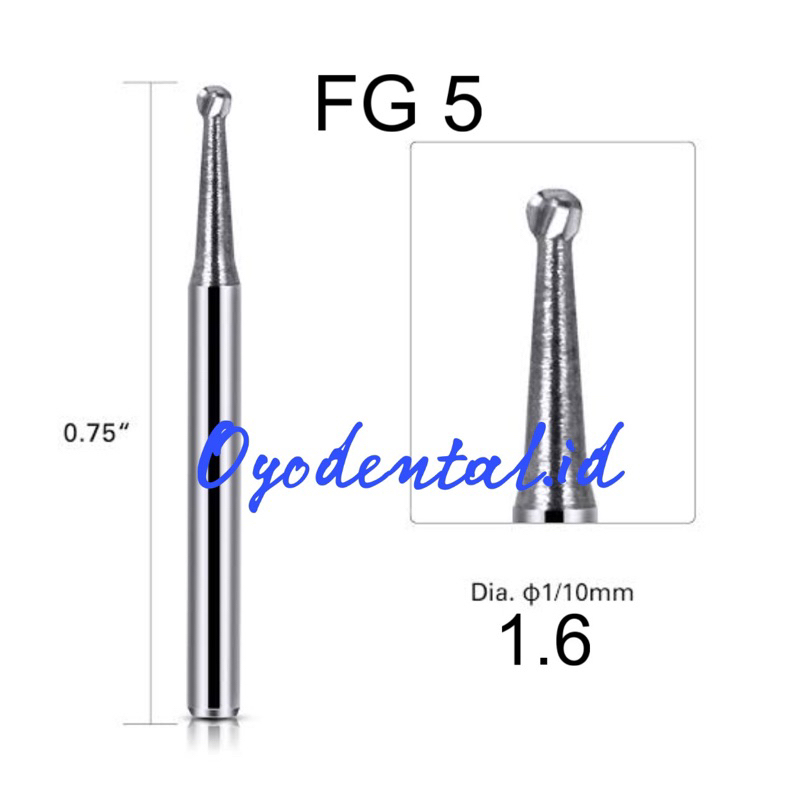 Jual Dental Bur Carbide Tungsten FG1 FG2 FG3 FG4 FG5 / Bur Tulang Metal ...