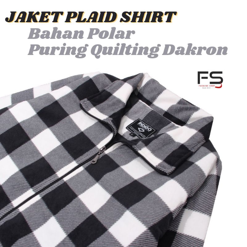 Jual FS - Jaket Plaid Shirt Bahan Polar / Jaket Tar-Tan / Jaket Kotak ...