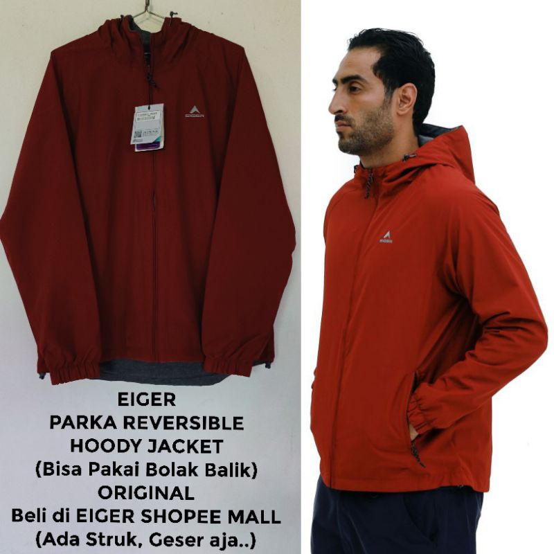 Jual EIGER REVERSIBLE PARKA HOODY JACKET | Shopee Indonesia