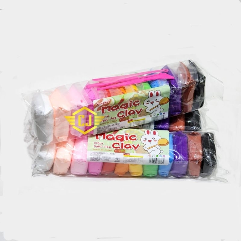 Jual Ultra Light Polymer Magic Clay 12 Warna / Plastisin Malam | Shopee ...