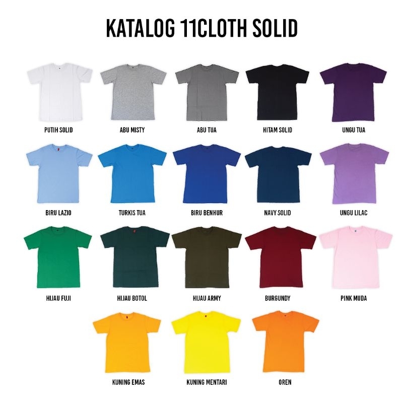 Jual KAOS POLOS COTTON COMBED 30S - Section Warna Terang | Shopee Indonesia