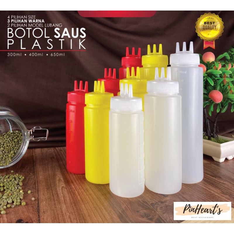 Jual BOTOL KECAP SAUS / MAYONAISE 3 LUBANG BAHAN PLASTIK TEBAL UKURAN ...