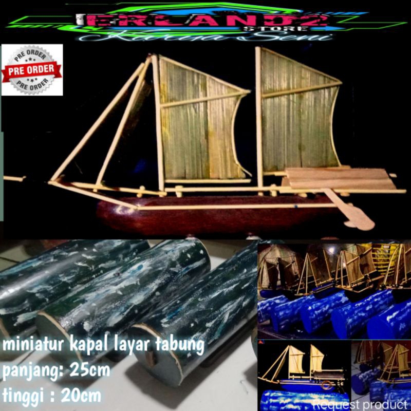 Jual miniatur kapal layar tabung 25cm | Shopee Indonesia