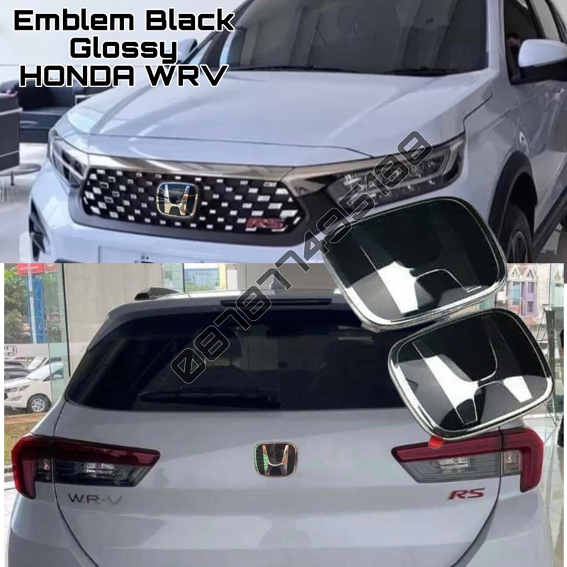 Jual Emblem Black Honda WRV logo hitam glass look glossy elegant ...