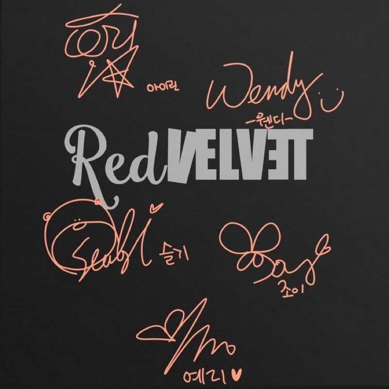Jual RED VELVET RV signature tanda tangan ttd sticker redvelvet (baca ...