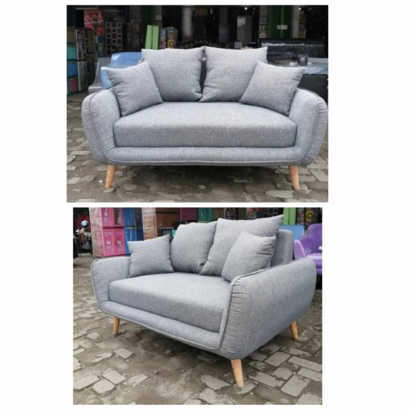Jual Sofa Minimalis 2 Seater / Sofa 2 Dudukan Scandinavian | Shopee Indonesia