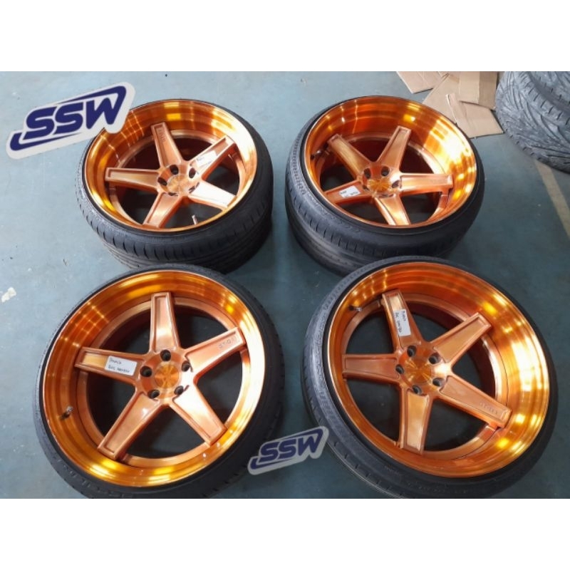 Jual VELG HSR WHEELS TIPE RFG GT-01 R20 LEBAR 10/11 PCD 5x114 + BAN 245 ...
