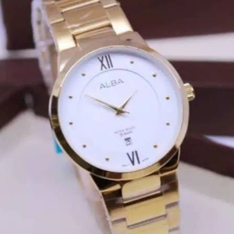 Jual Jam Tangan ALBA Pria Premium Tanggal Bawah | Fhasion Pria Clasic ...