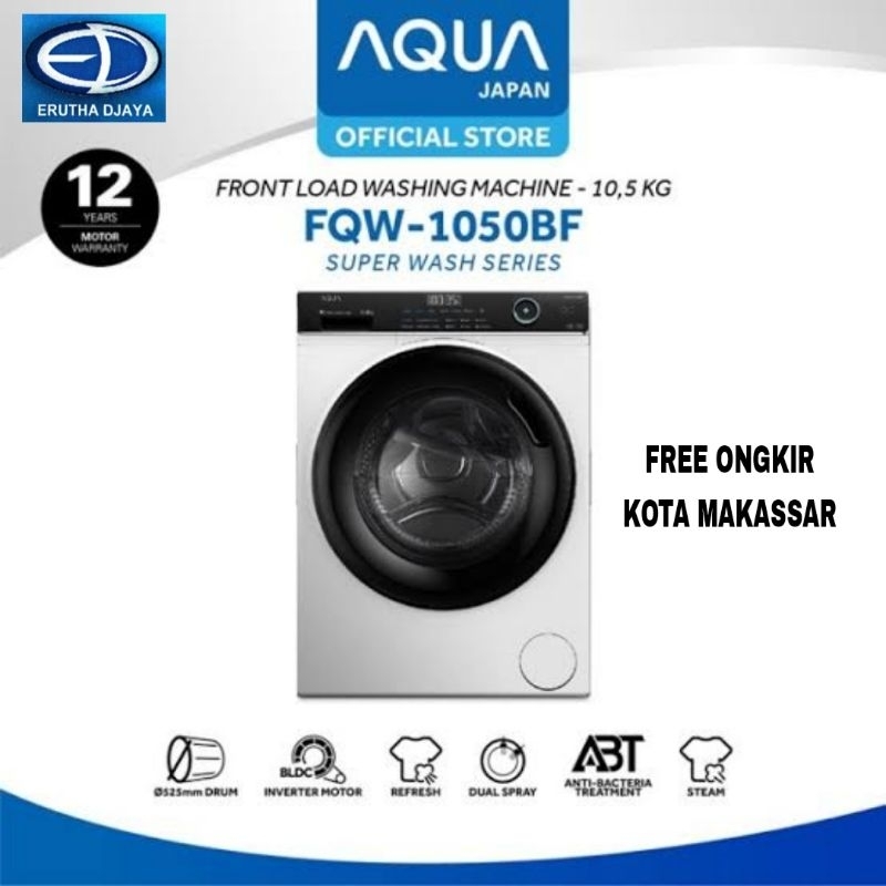 Jual mesin cuci front loading aqua 10,5 kg inverter superwash series ...