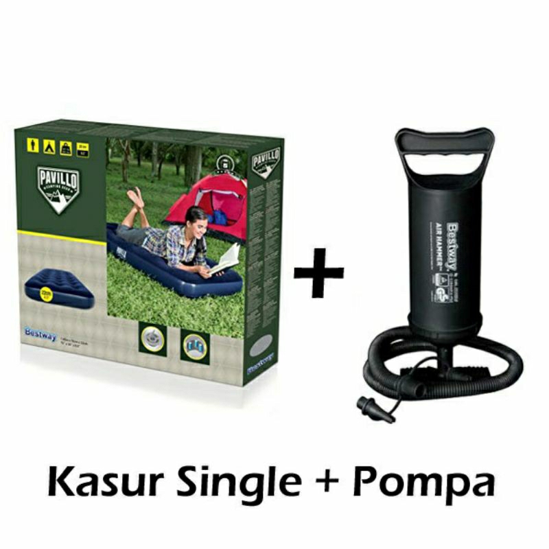 Jual Kasur Tiup SINGLE 67000 Bestway 185x76x22cm/ Kasur Angin Pompa ...