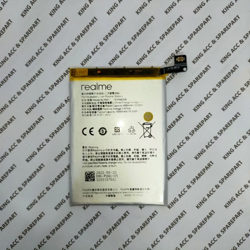 Jual BATERAI BATRE BATERE BATTERY REALME 8 BLP841 ORIGINAL | Shopee ...