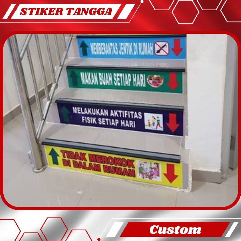 Jual STIKER TANGGA CUSTOM DESAIN | Shopee Indonesia