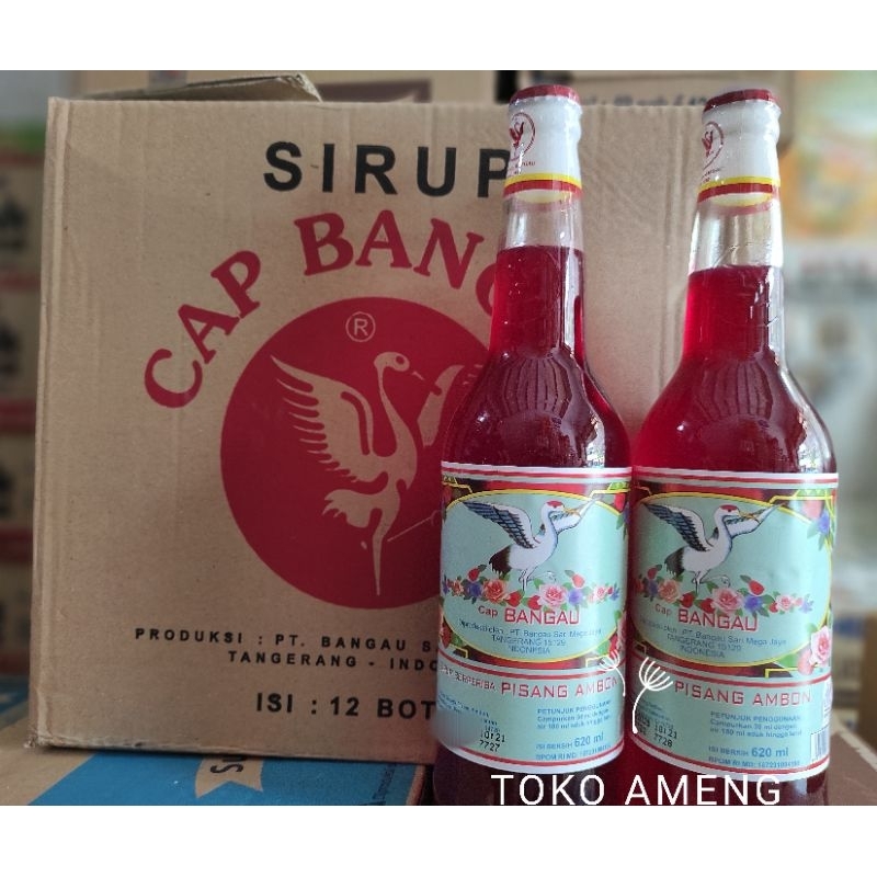 Jual Sirup Cap Bangau Pisang Ambon Sirup Bango 620 ml- 1 Dus isi 12 ...