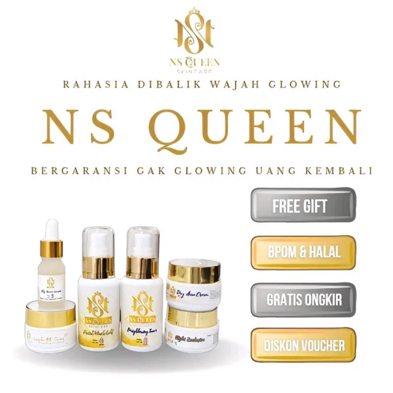 Jual NS QUEEN SKINCARE PAKET BASIC PREMIUM GLOWING WHITENING ACNE BPOM ...