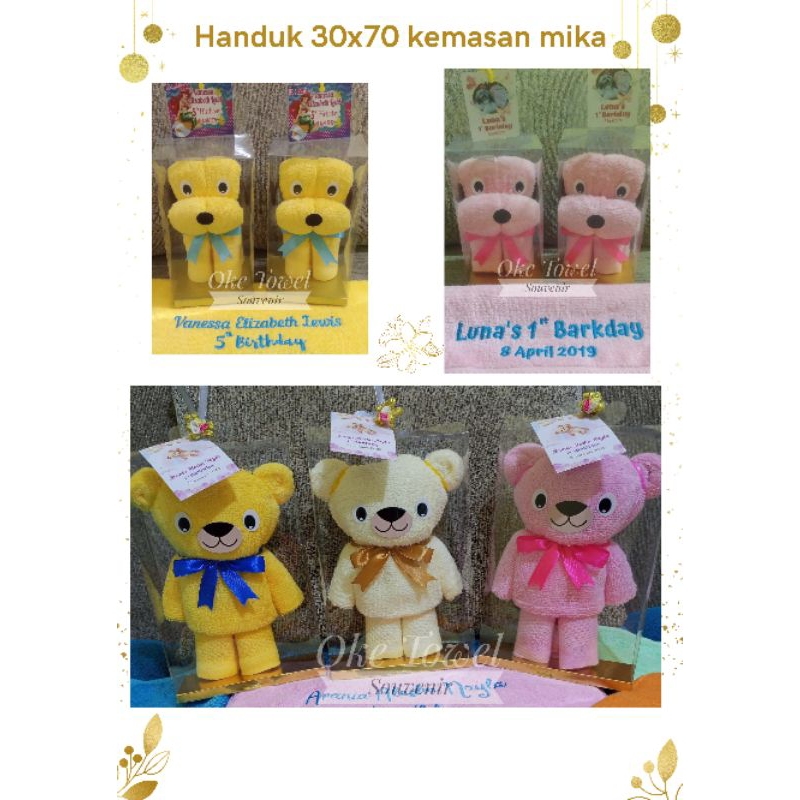 Jual Souvenir handuk lucu bentuk animal & boneka beruang dari handuk ...