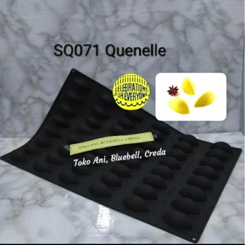 Jual Silikomart silicone mold Quenelle 24ml , 6.3x3.1cm H 2.8cm, 48 cavity ( SQ071 ) | Shopee ...