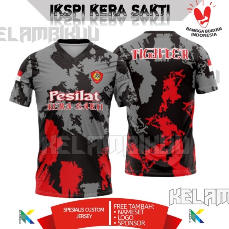 Jual JERSEY PENCAK SILAT IKSPI KERA SAKTI PRINTING TERBARU/BAJU KAOS BELA DIRI IKSPI INDONESIA ...