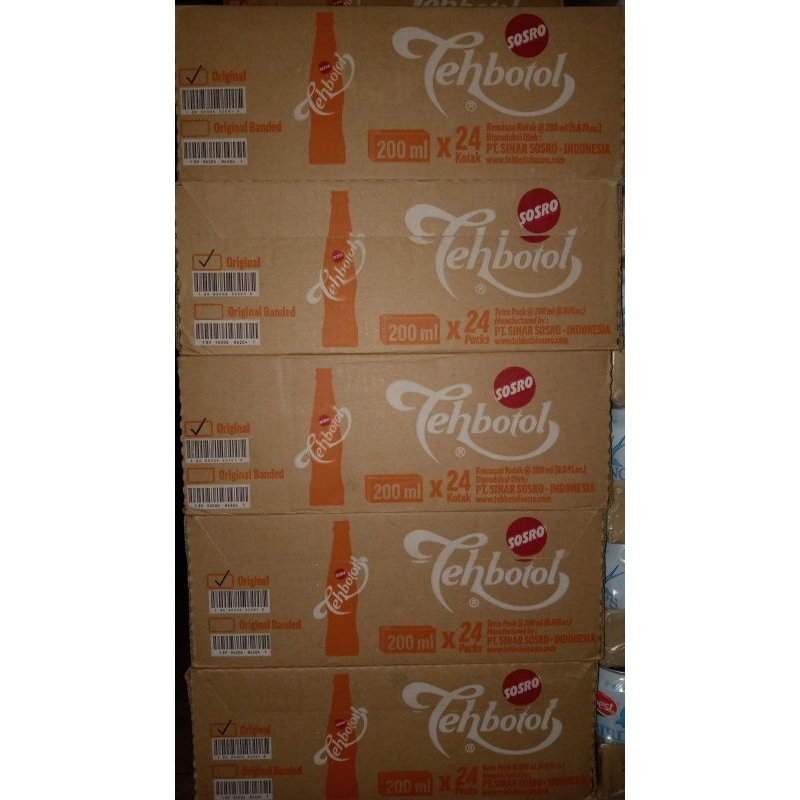 Jual Teh Botol Sosro 200 ml 1 dus isi 24 kotak | Shopee Indonesia