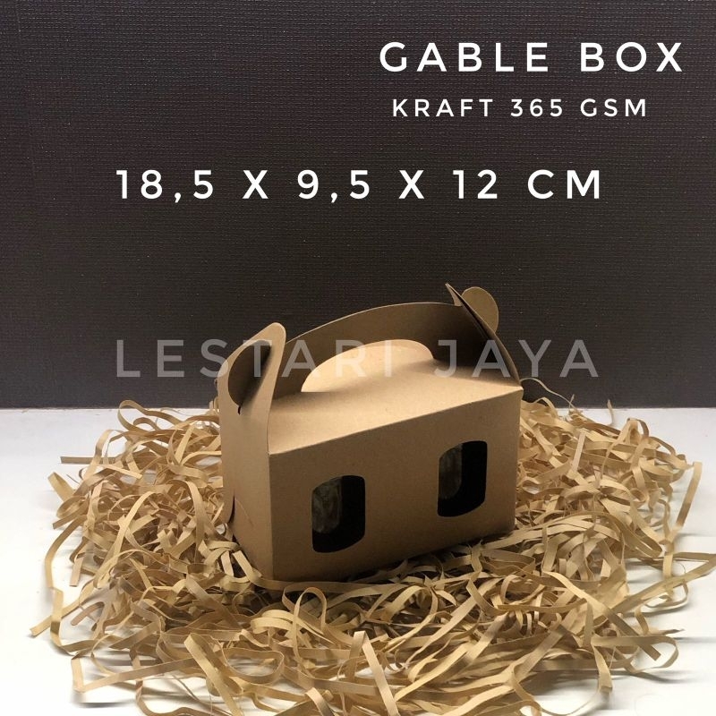 Jual Box Kraft Gable Box / Box Jinjing 18,5x9,5x12 cm Muat 2 Toples ...